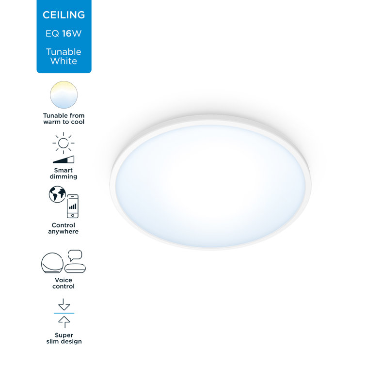 WiZ Superslim Wiz Ceiling 16W B RD 27-65K TW | Wayfair.co.uk